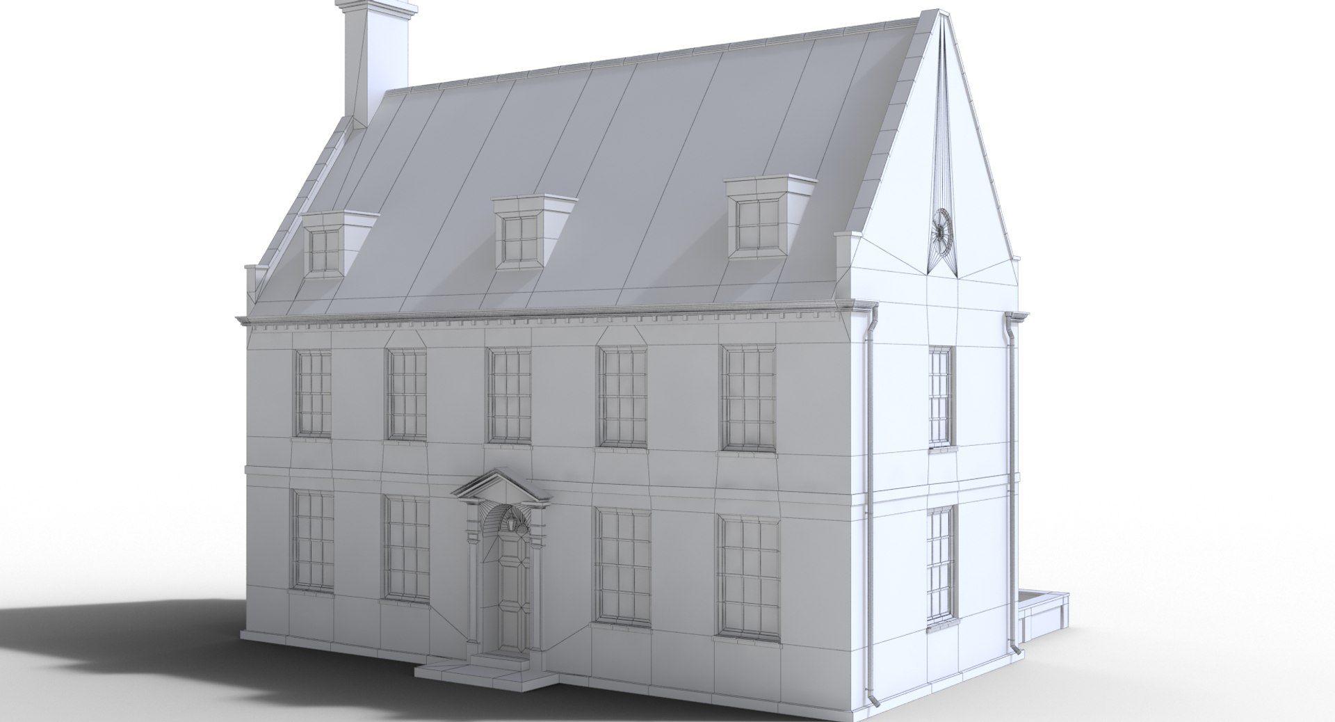 3d Model English House Old