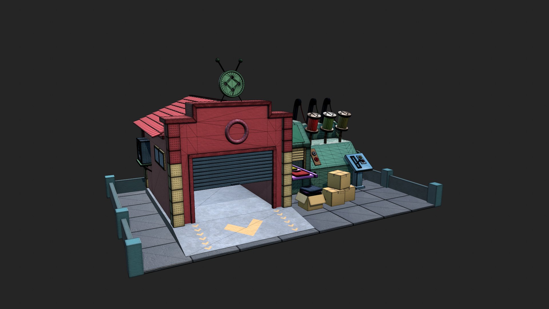 3D Cartoon Factory Stylized Model - TurboSquid 1419570