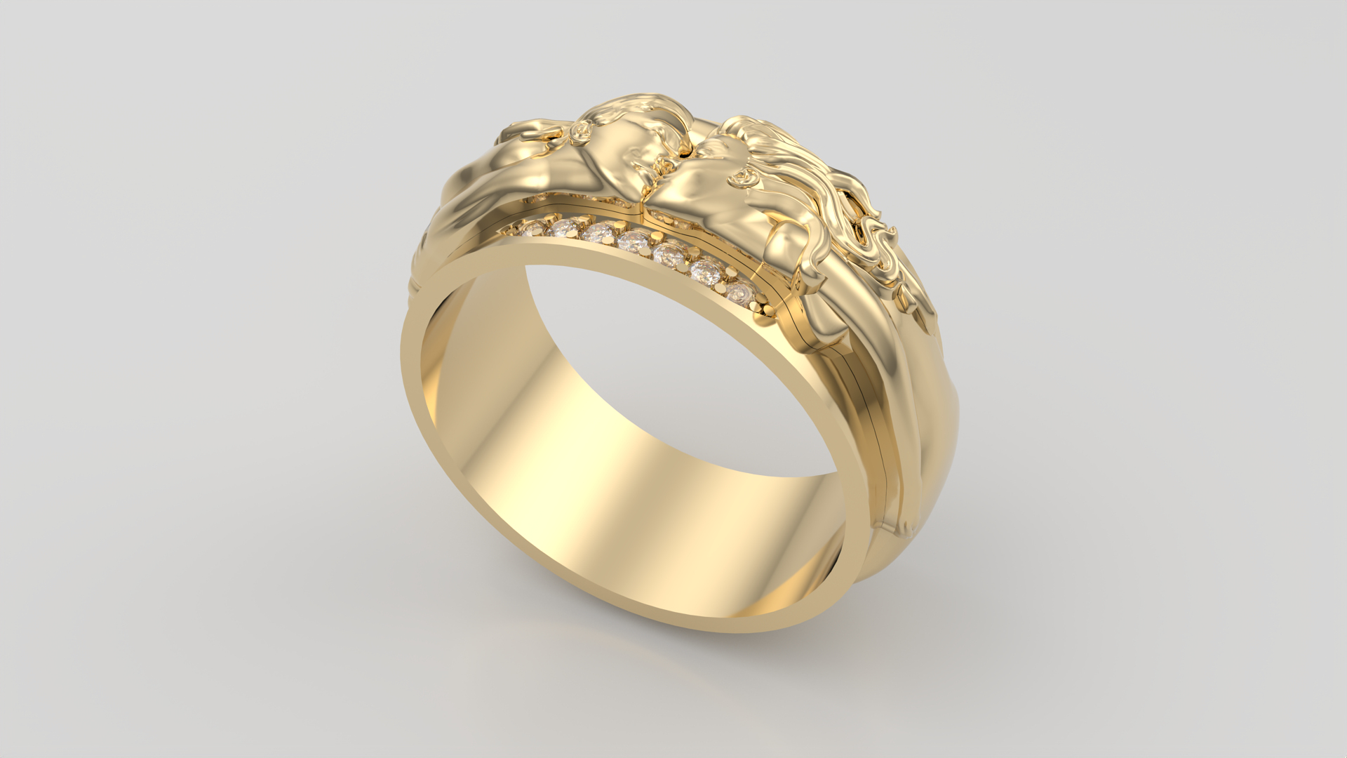 3D Romantic Couple Embrace Ring JDBCo - TurboSquid 2345286
