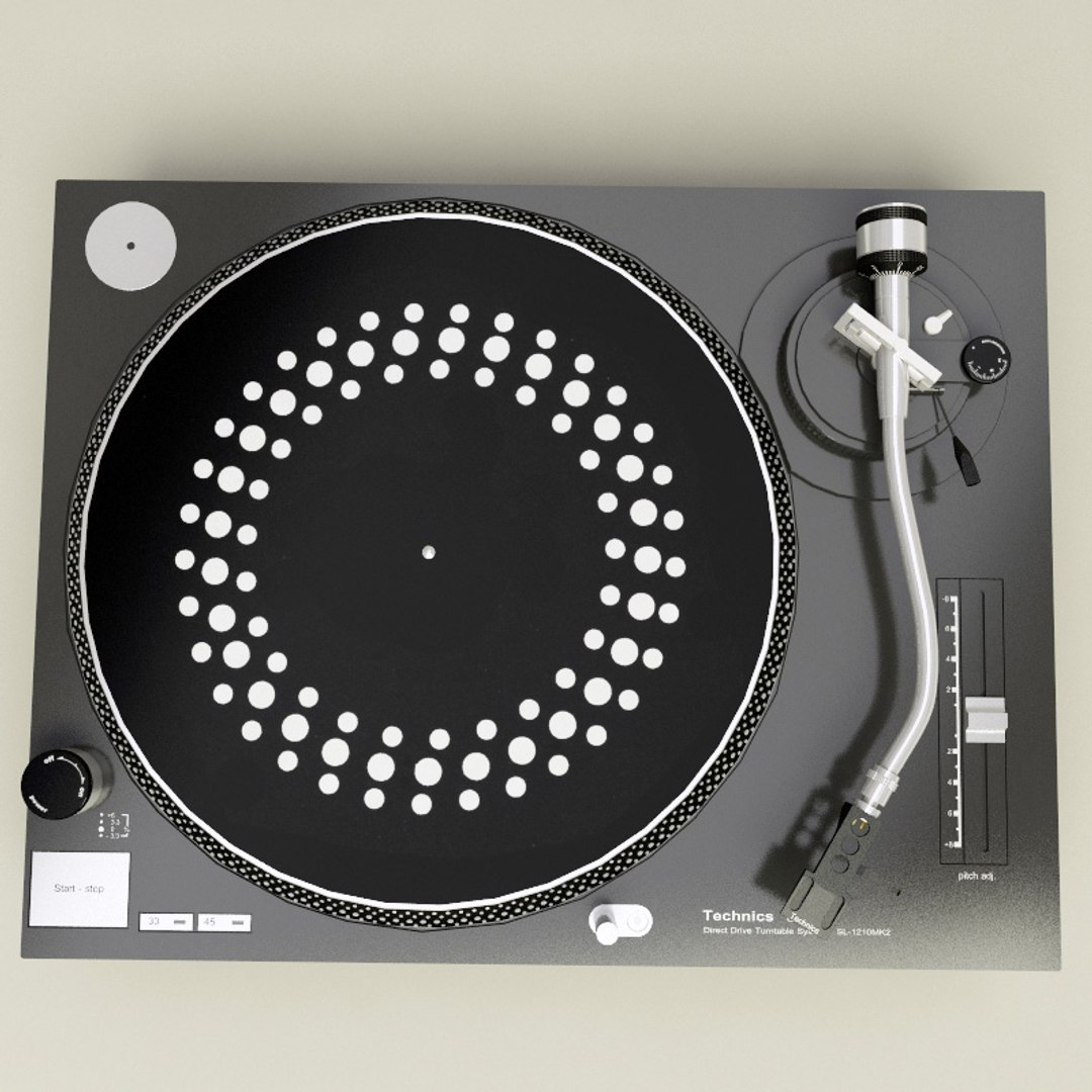 3d Turntable Technics 1210 Mk2 Model
