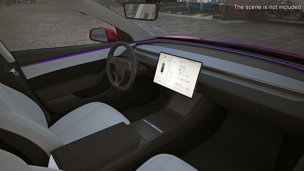 Tesla Model 3 2024 빨간색 표시등이 켜져 있음 3D 모델 - TurboSquid 2256136