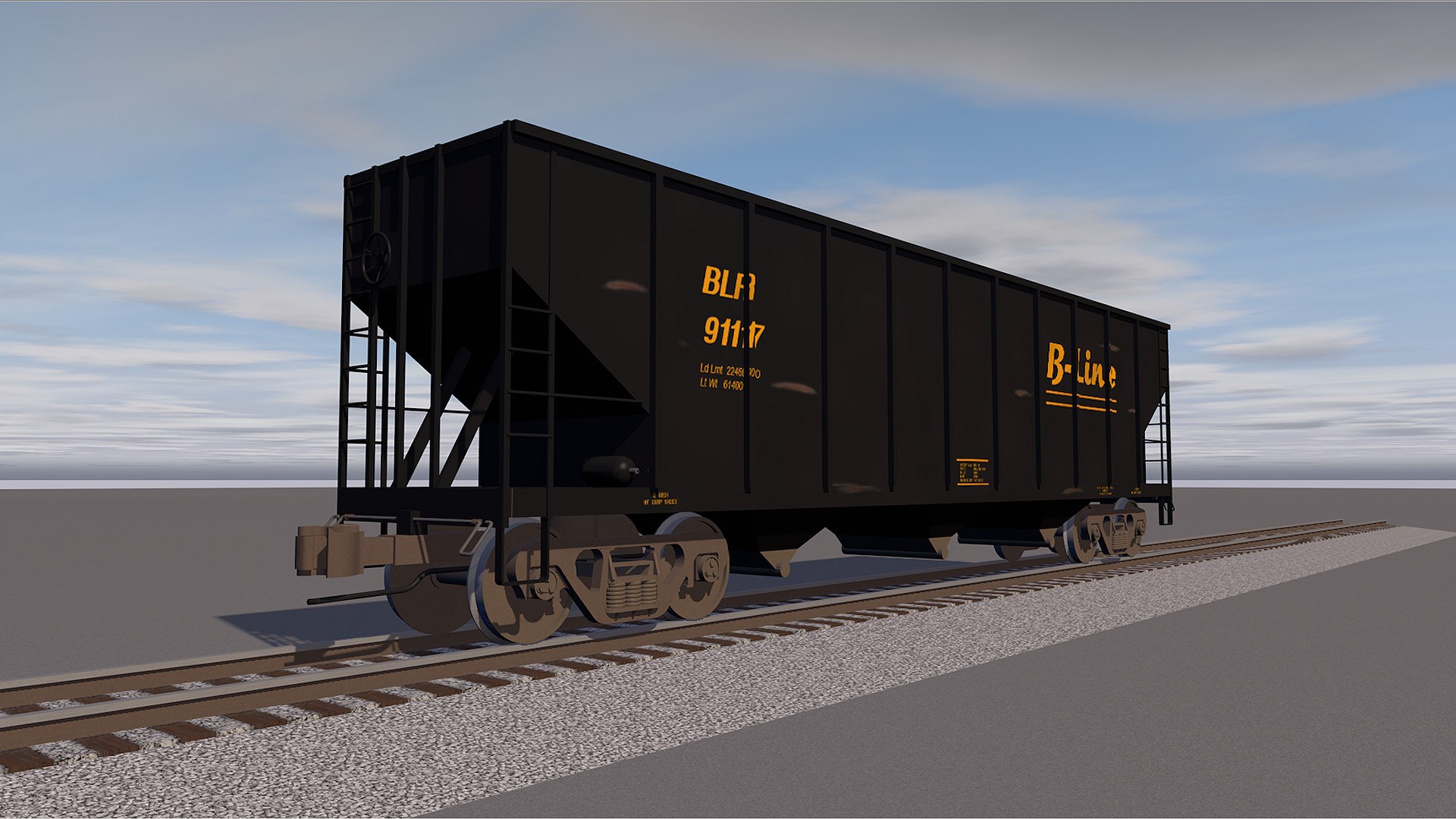 3D Model Train Car - Coal Hopper - TurboSquid 2248362