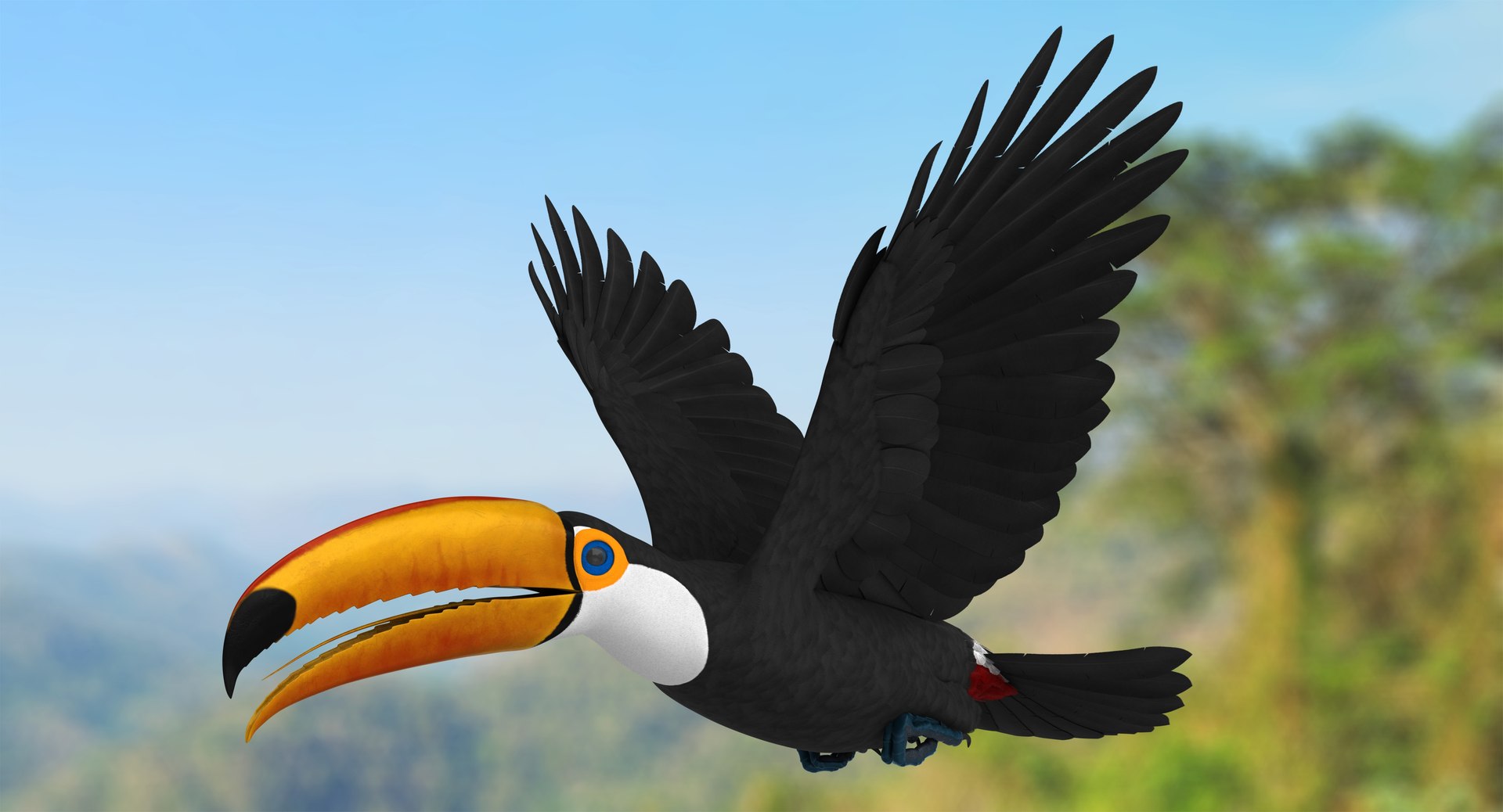 3D rigged toco toucan model - TurboSquid 1307214