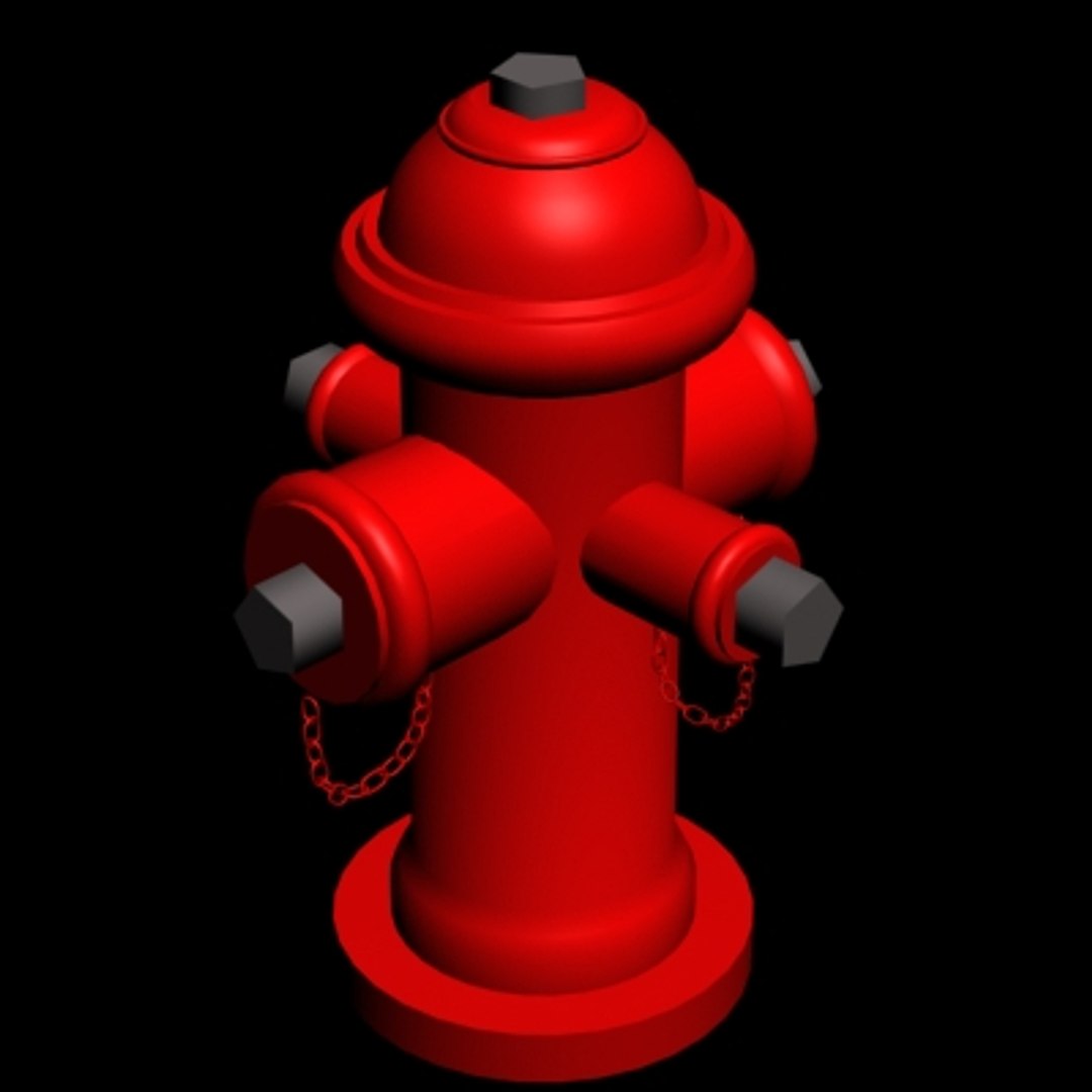 Red Hydrant 3d Model
