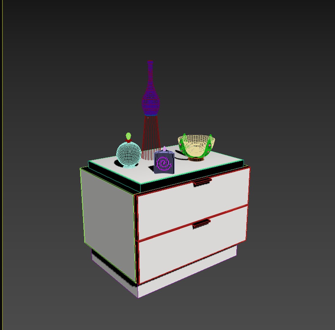 3D model bedside table decor - TurboSquid 1592284