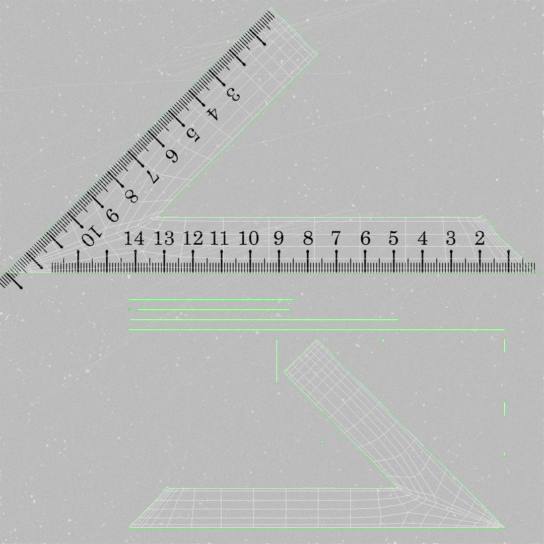 Max Steel Triangle Ruler