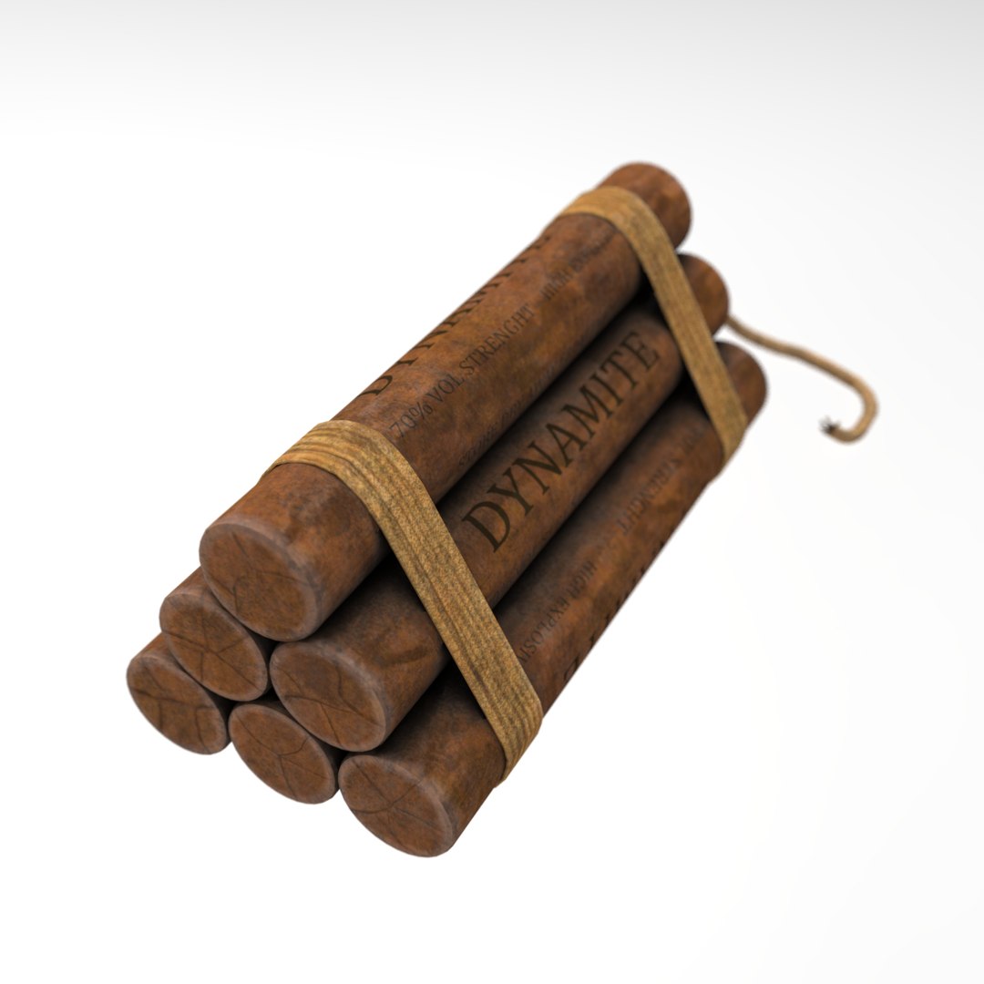 3D Explosive Charge Realistic TNT Dynamite Bundle Low Poly Game Ready ...