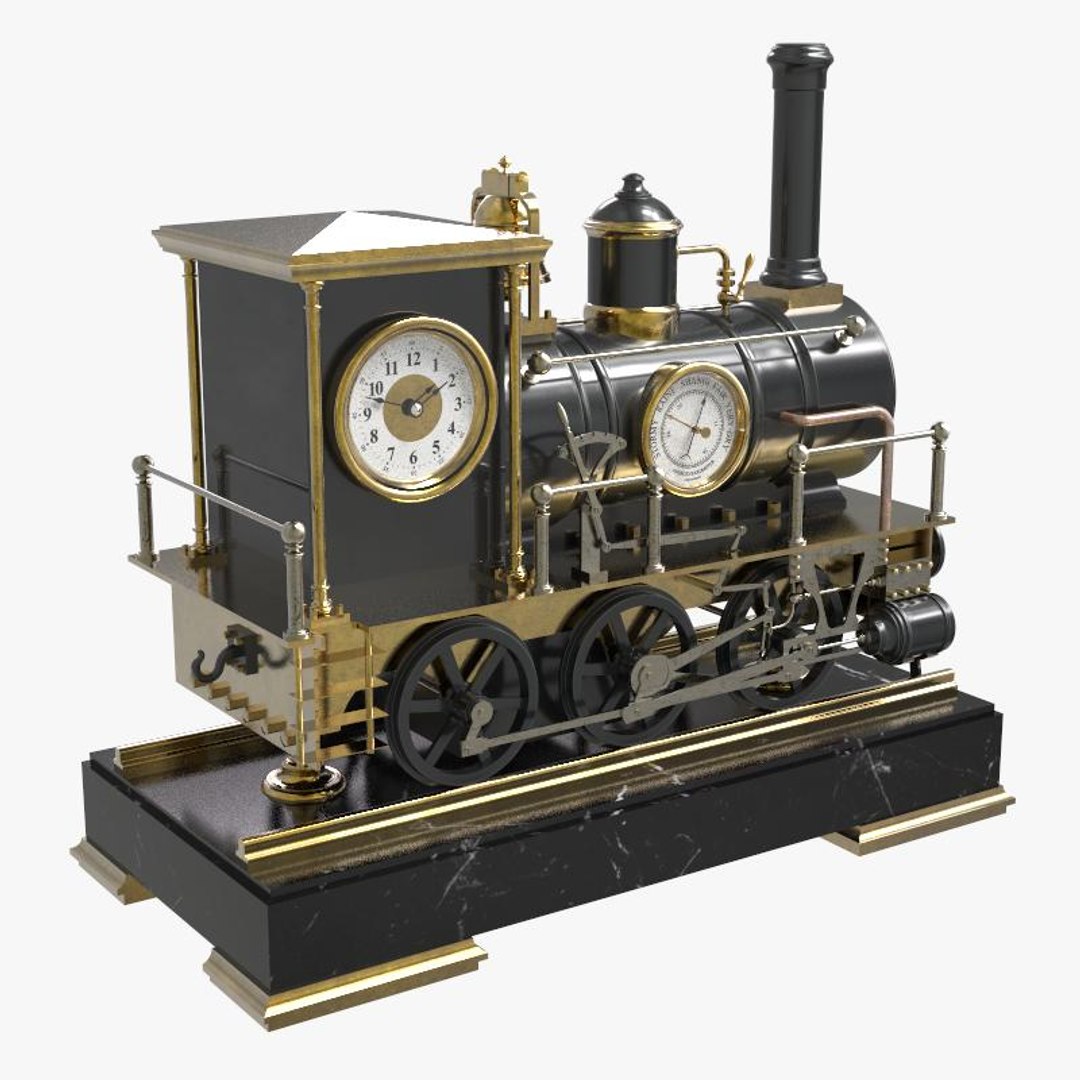 Locomotive Clock Model - TurboSquid 1164263