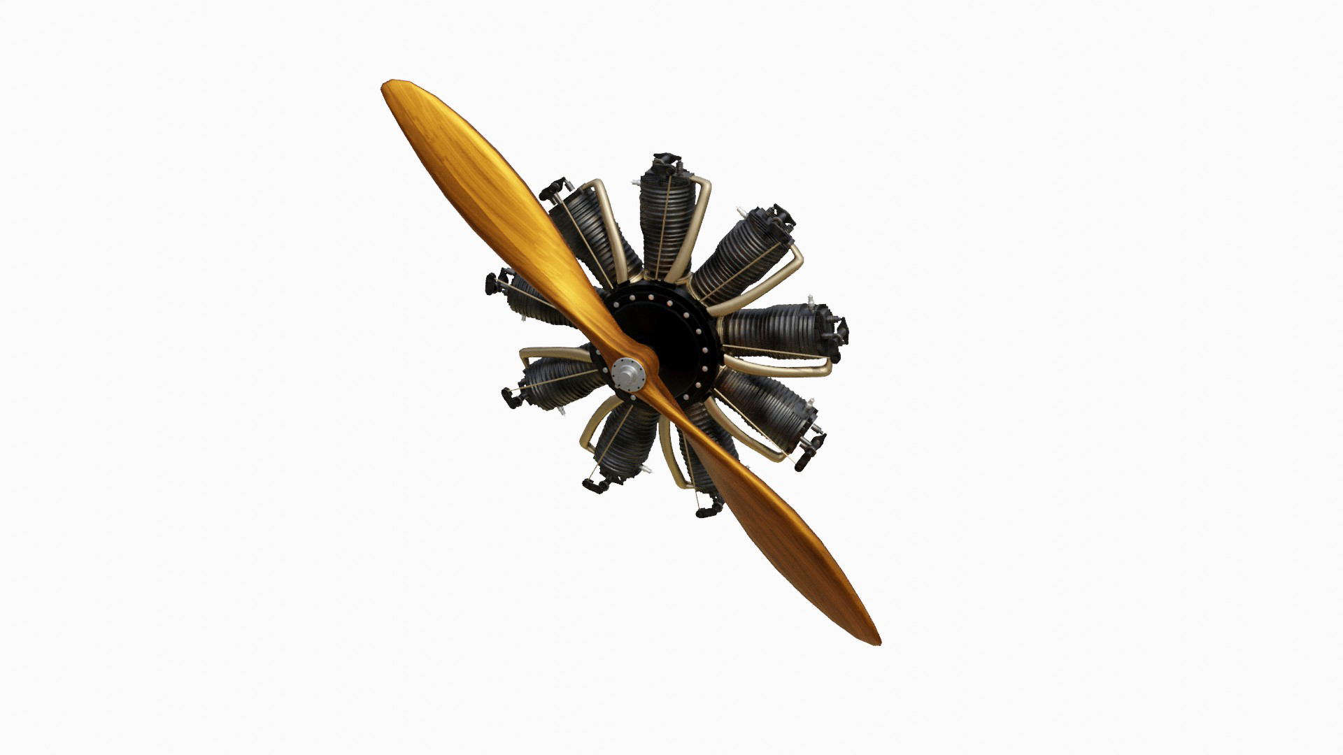Rotary Engine Airplanes 3d Model