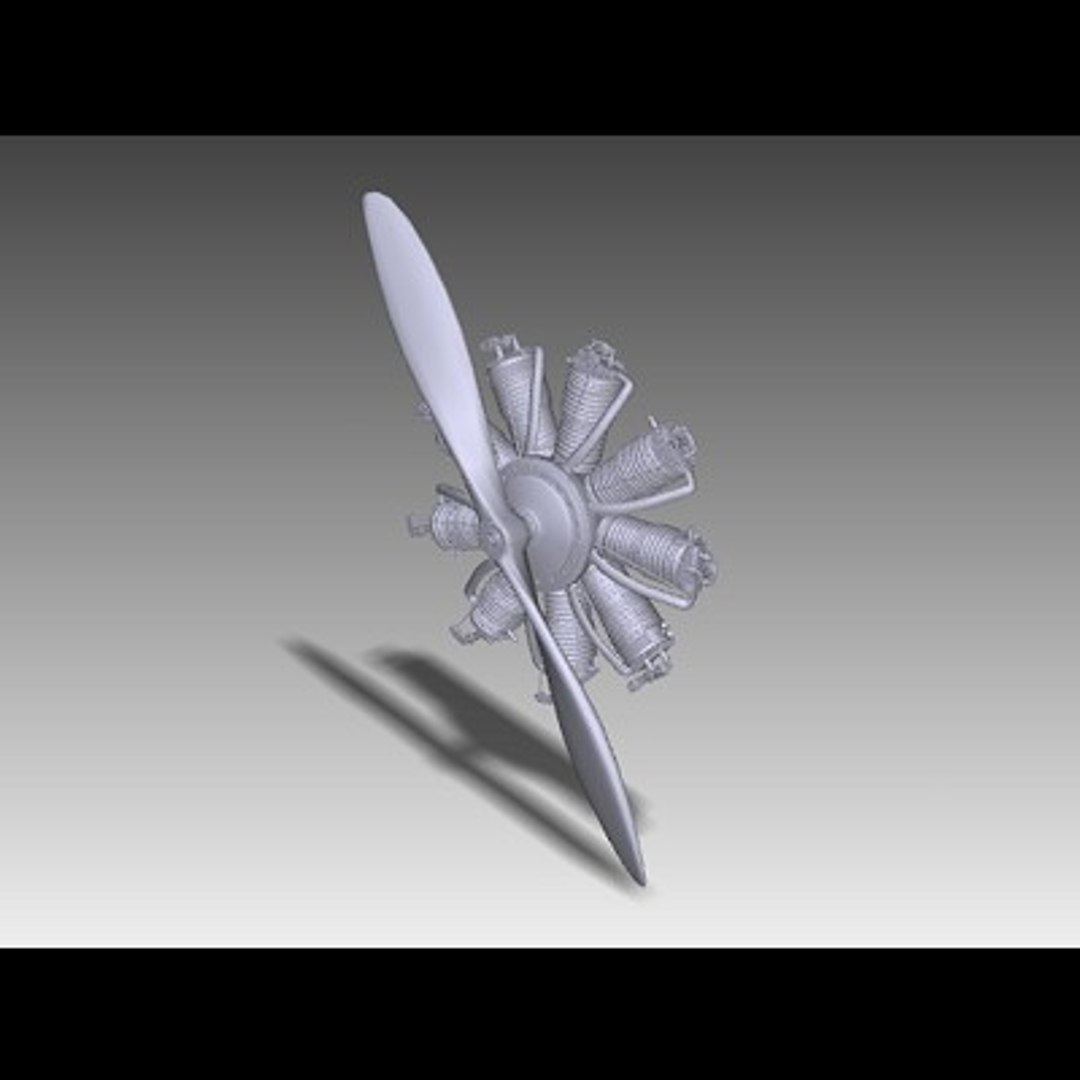 rotary engine airplanes 3d model