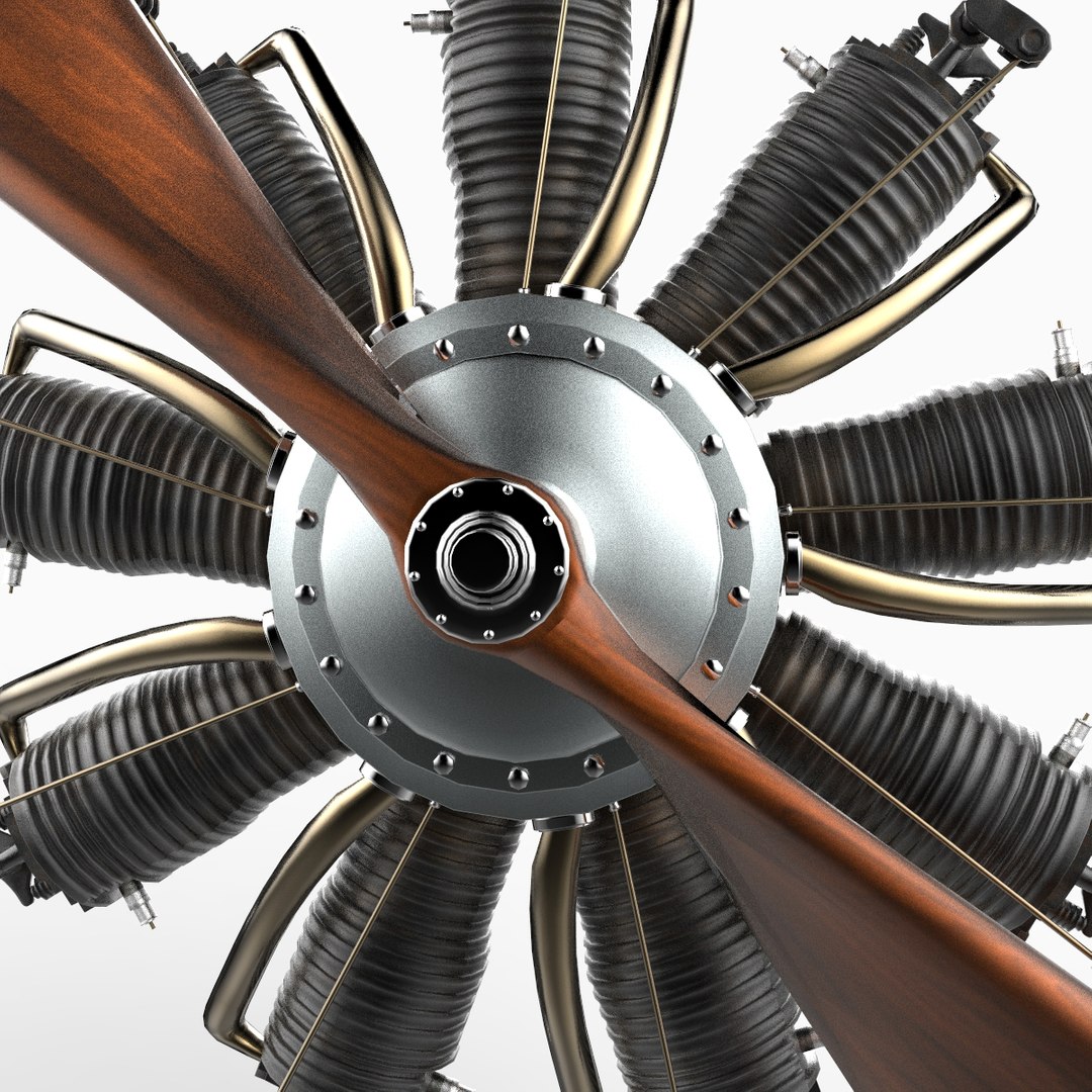 Rotary Engine Airplanes 3d Model