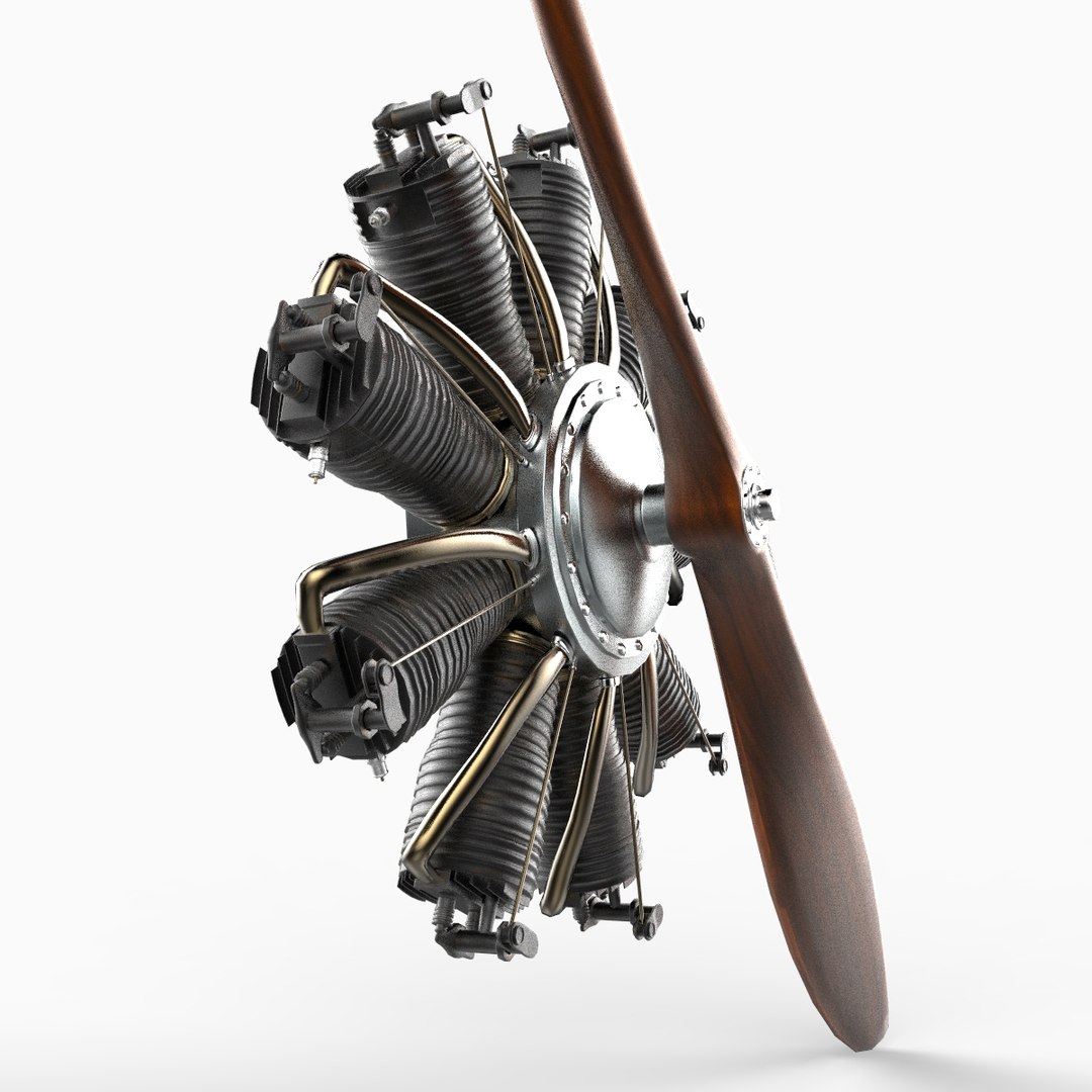 Rotary Engine Airplanes 3d Model