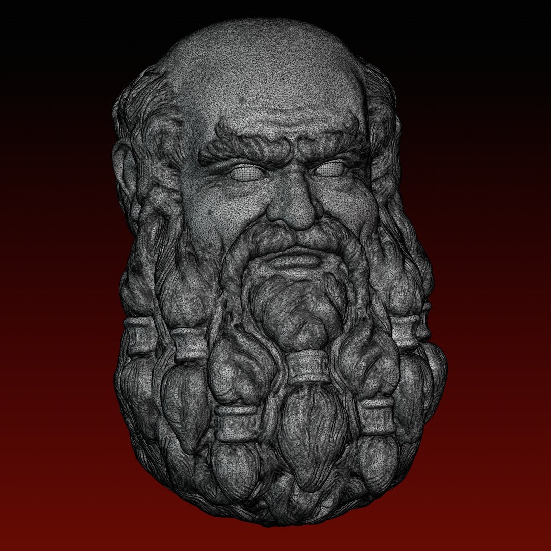 3D Dwarf Head 3D Print Ready Model - TurboSquid 1878087