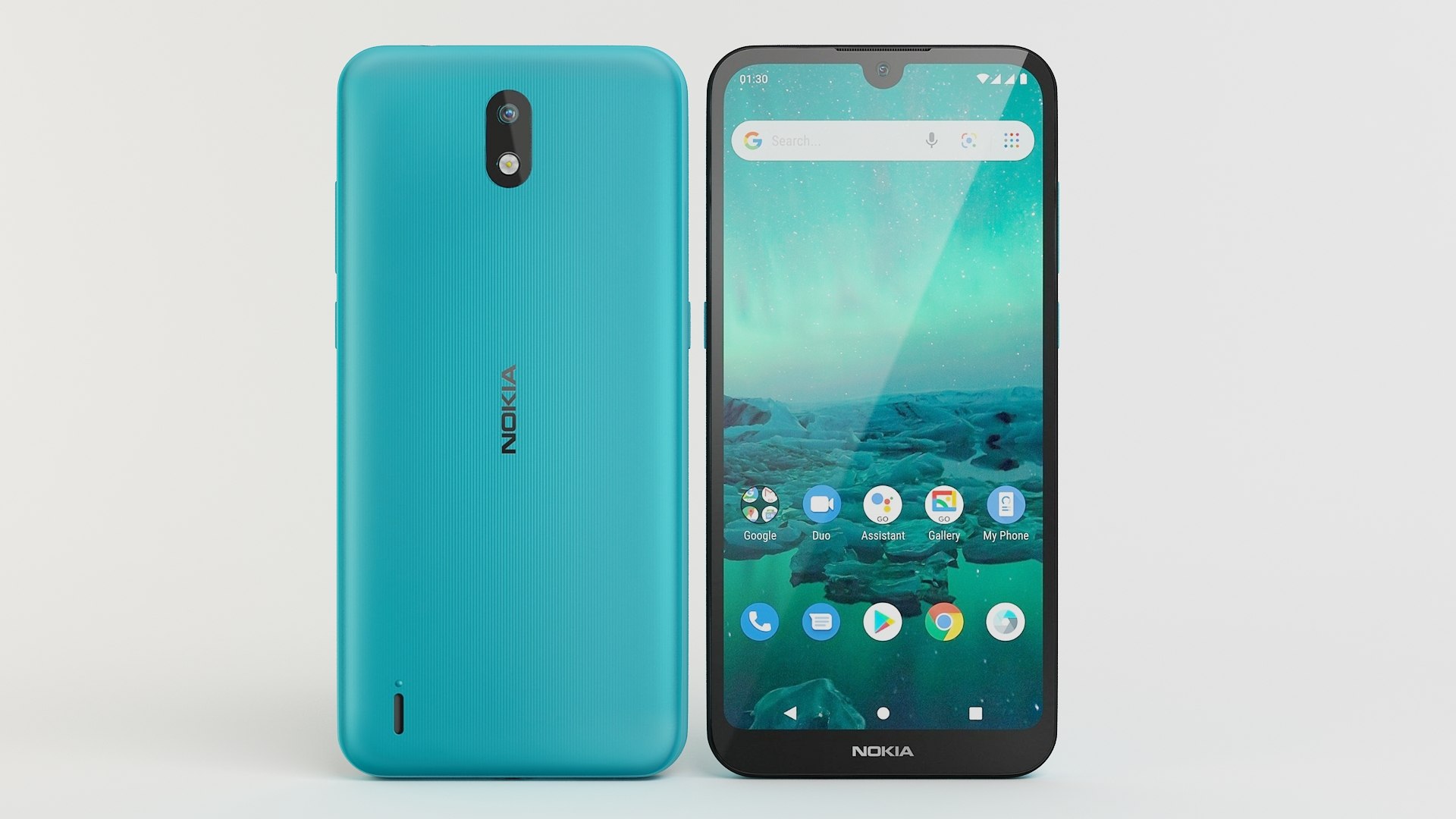 3D Nokia 1 3 Blue Model - TurboSquid 1626703