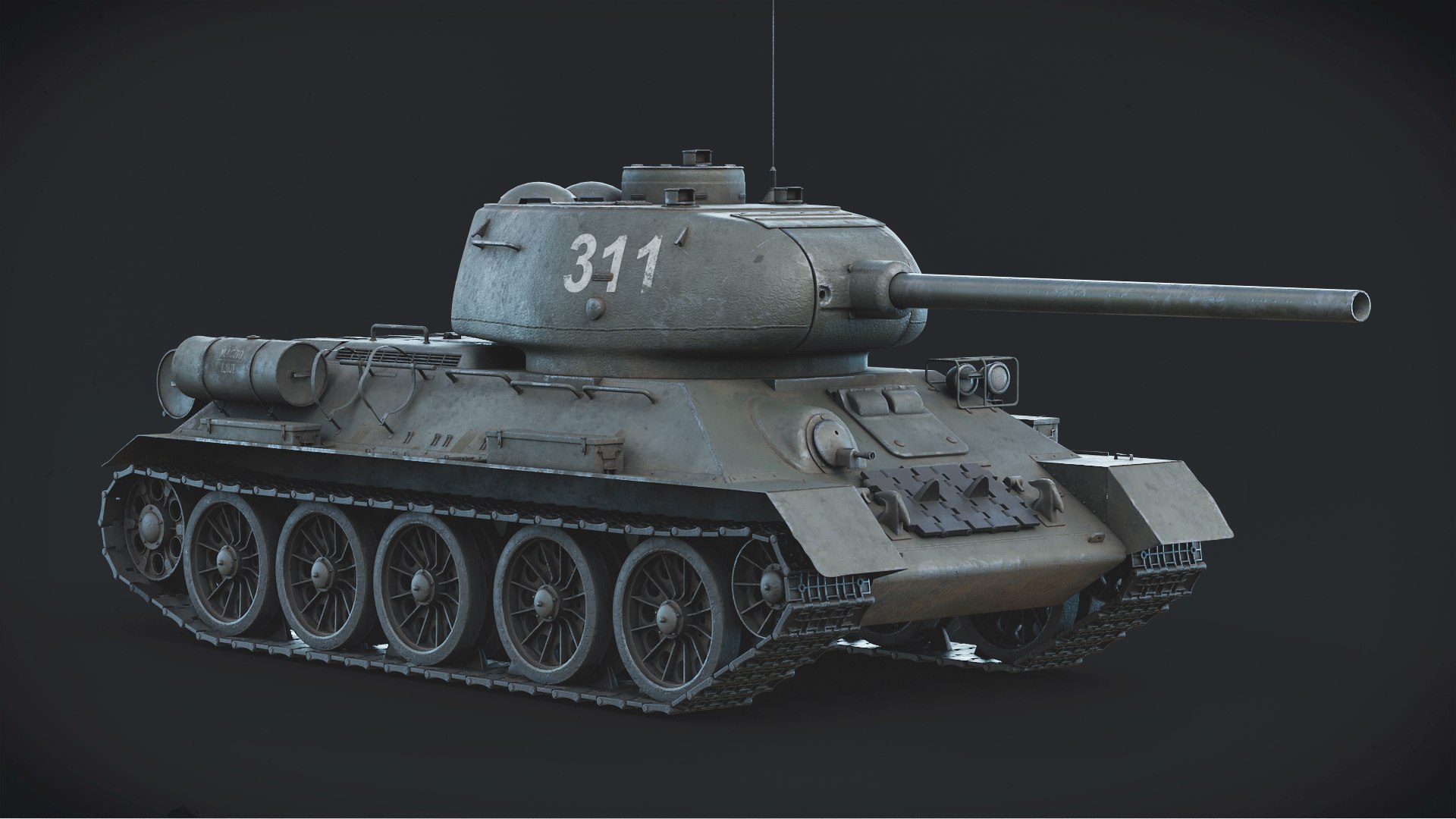 3d Model T 34 85 Tank
