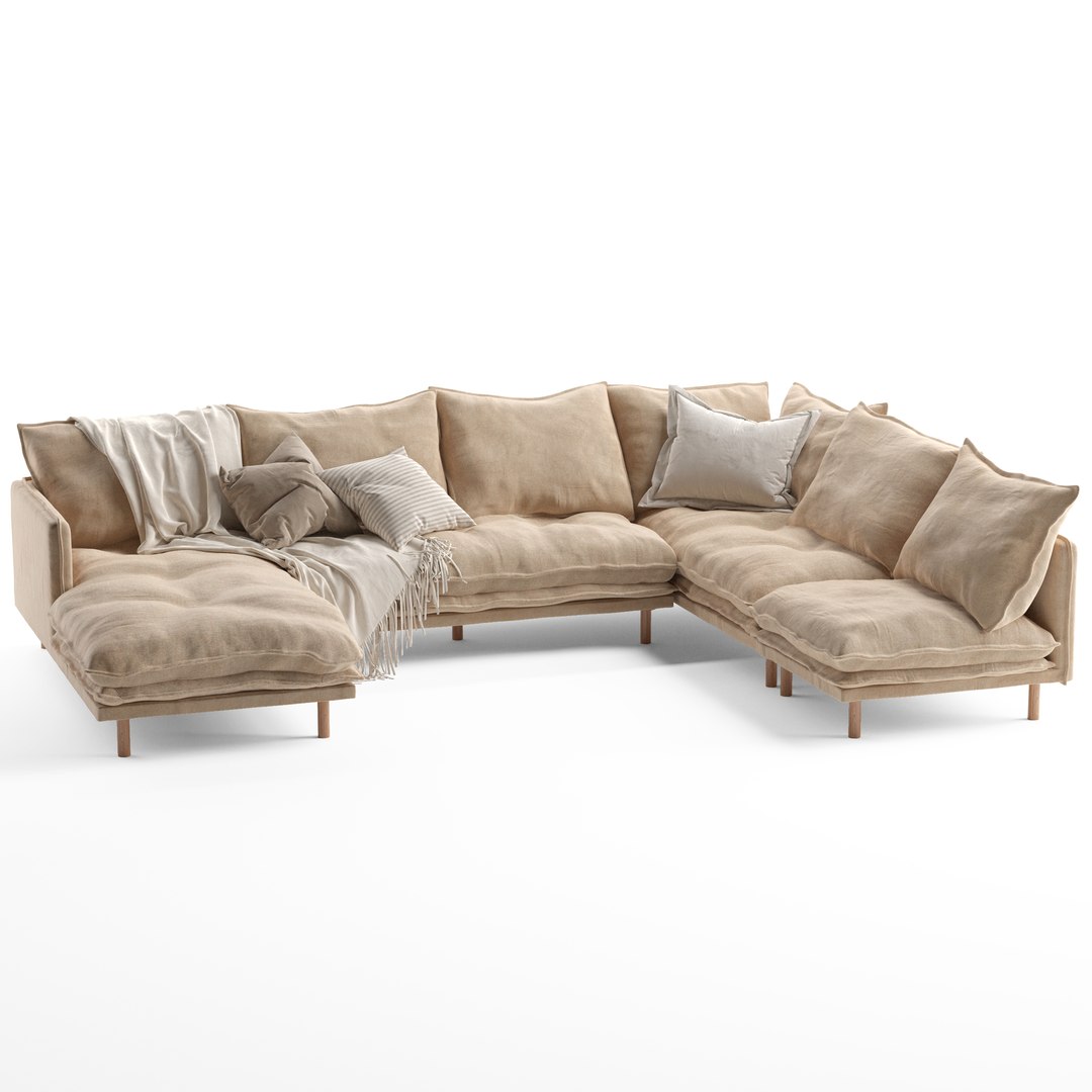 Papaya Lucas Modula Sofa 3D - TurboSquid 2164907