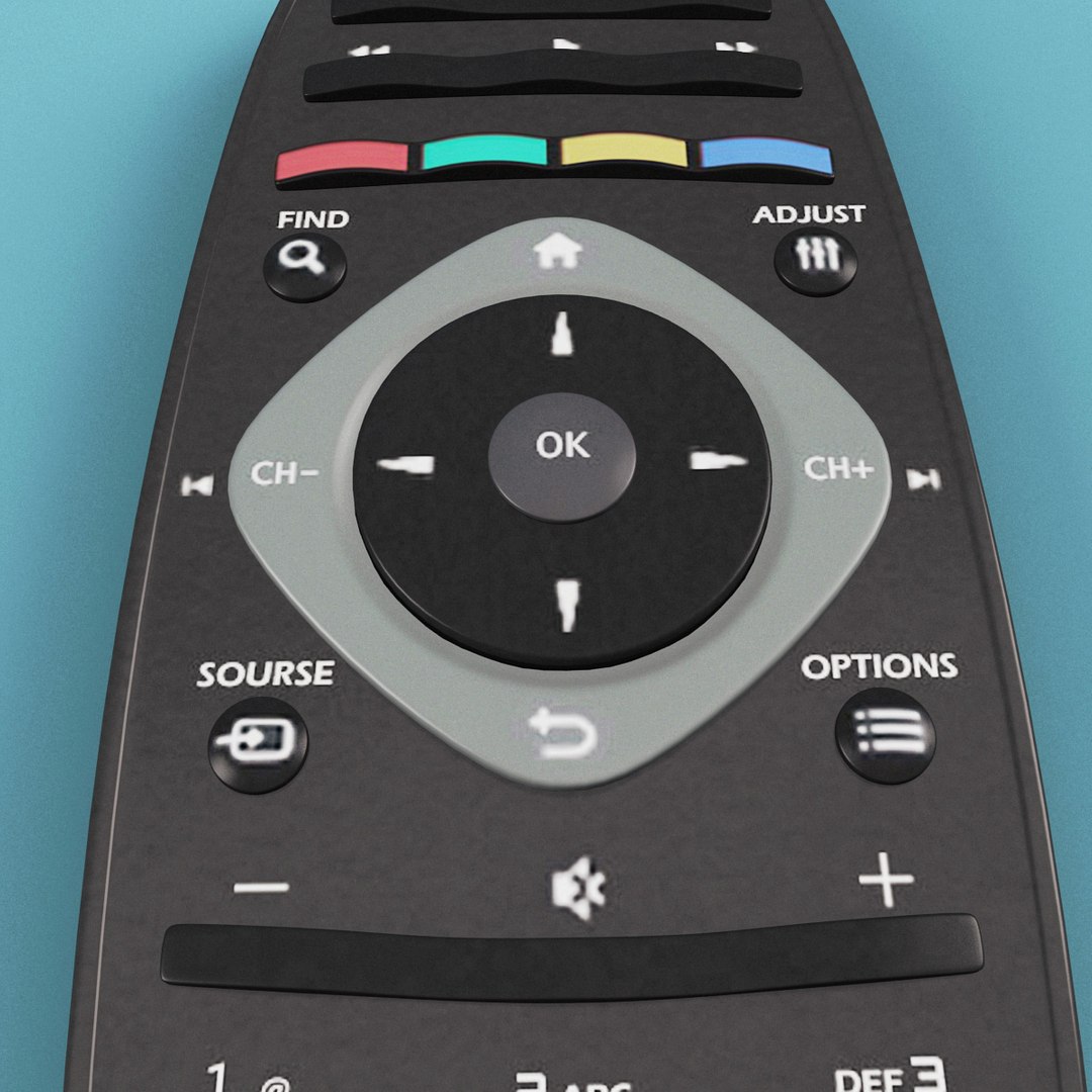 Philips Tv Remote 3d Model