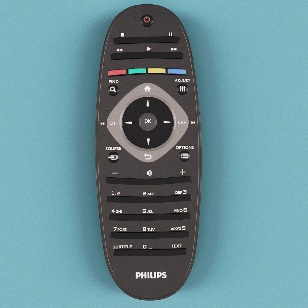 philips tv remote 3d model