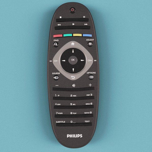 philips tv remote 3d model