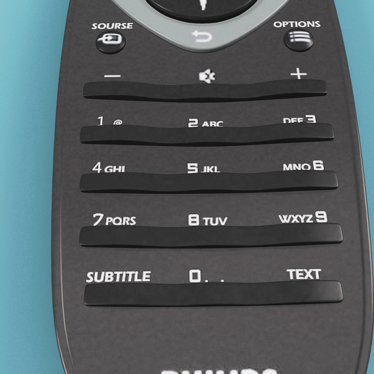 philips tv remote 3d model