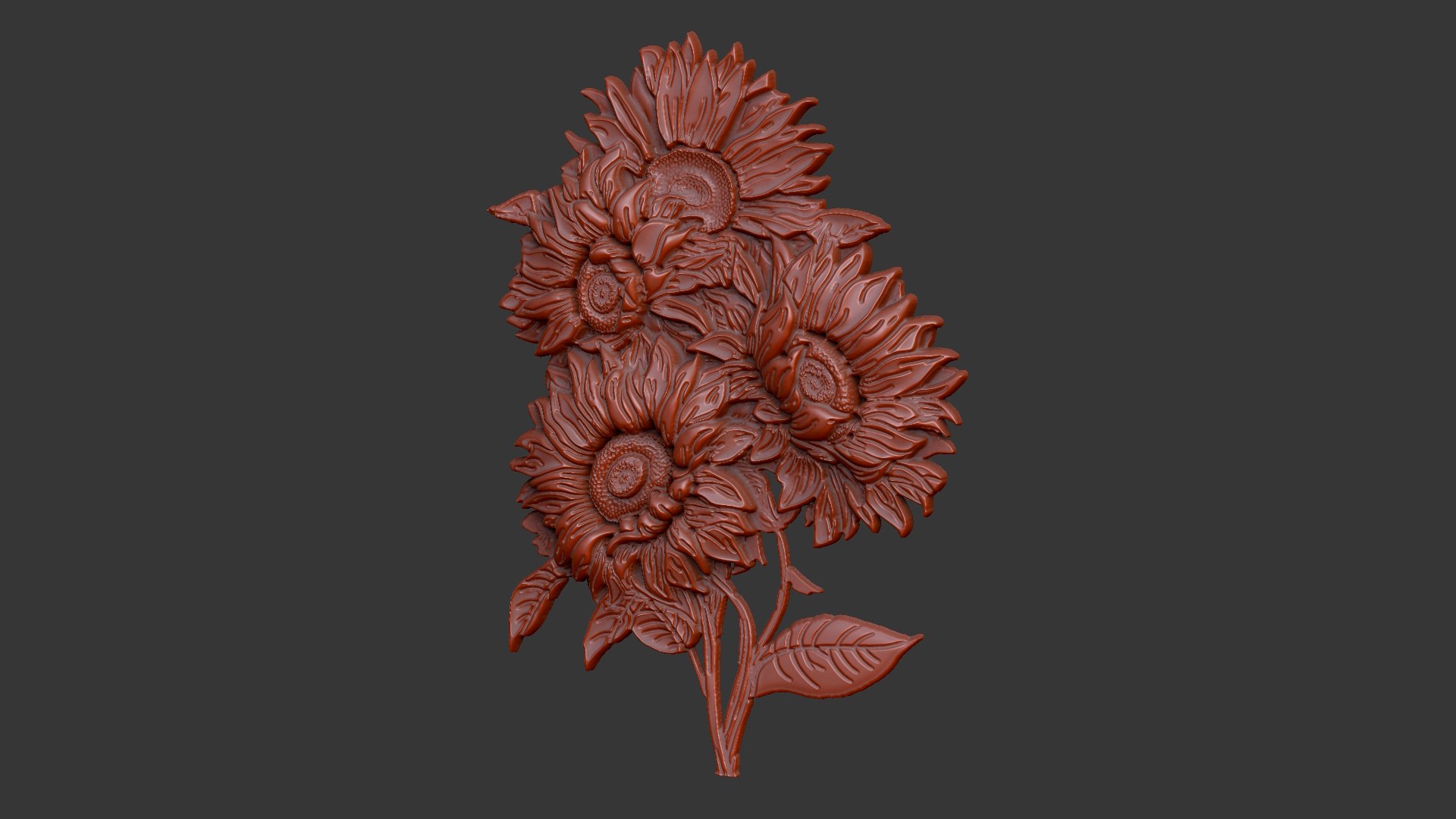 Sunflower Cnc Design Floral Organic Petal 3D Model - TurboSquid 2431660