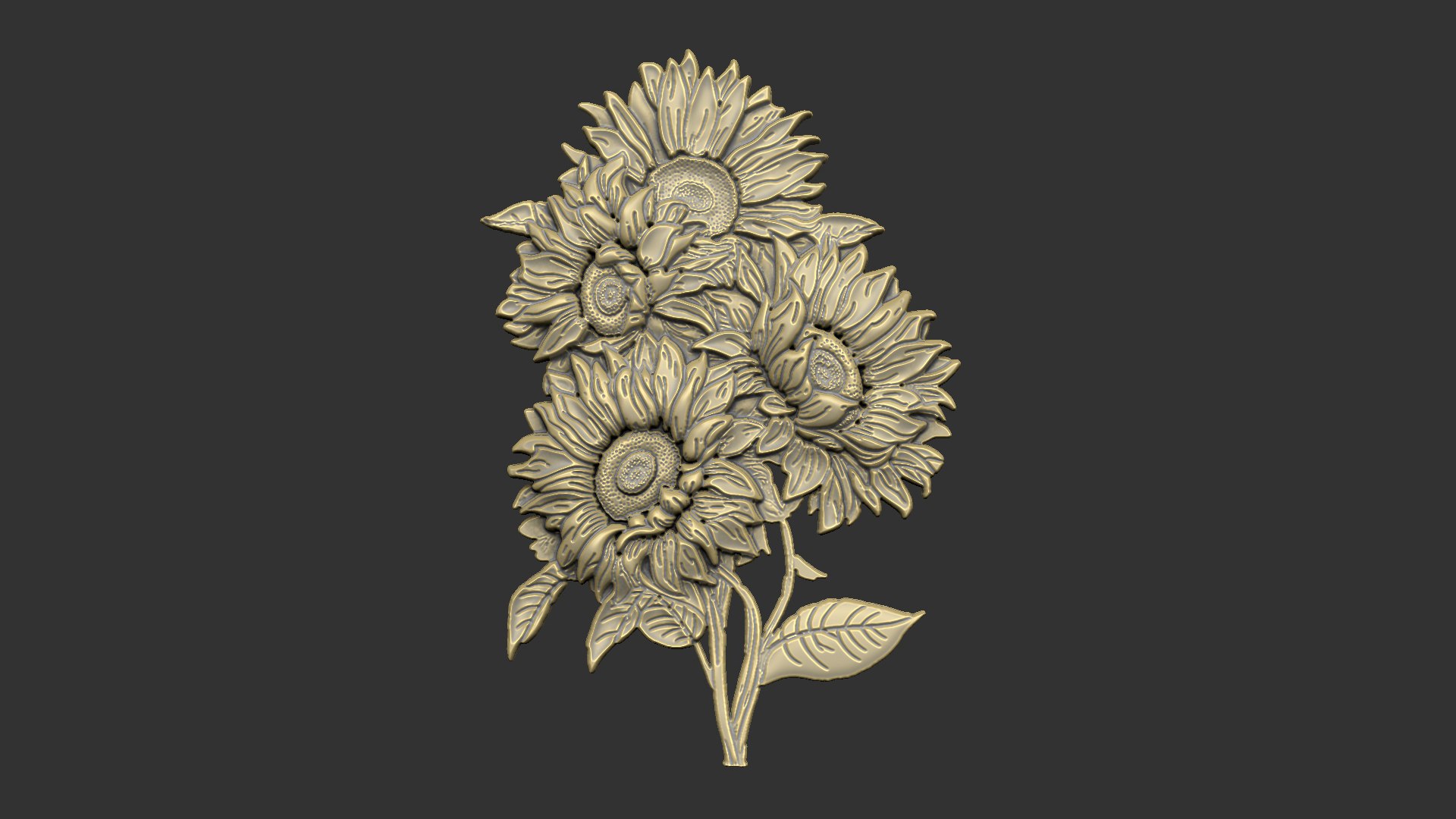 Sunflower Cnc Design Floral Organic Petal 3D Model - TurboSquid 2431660