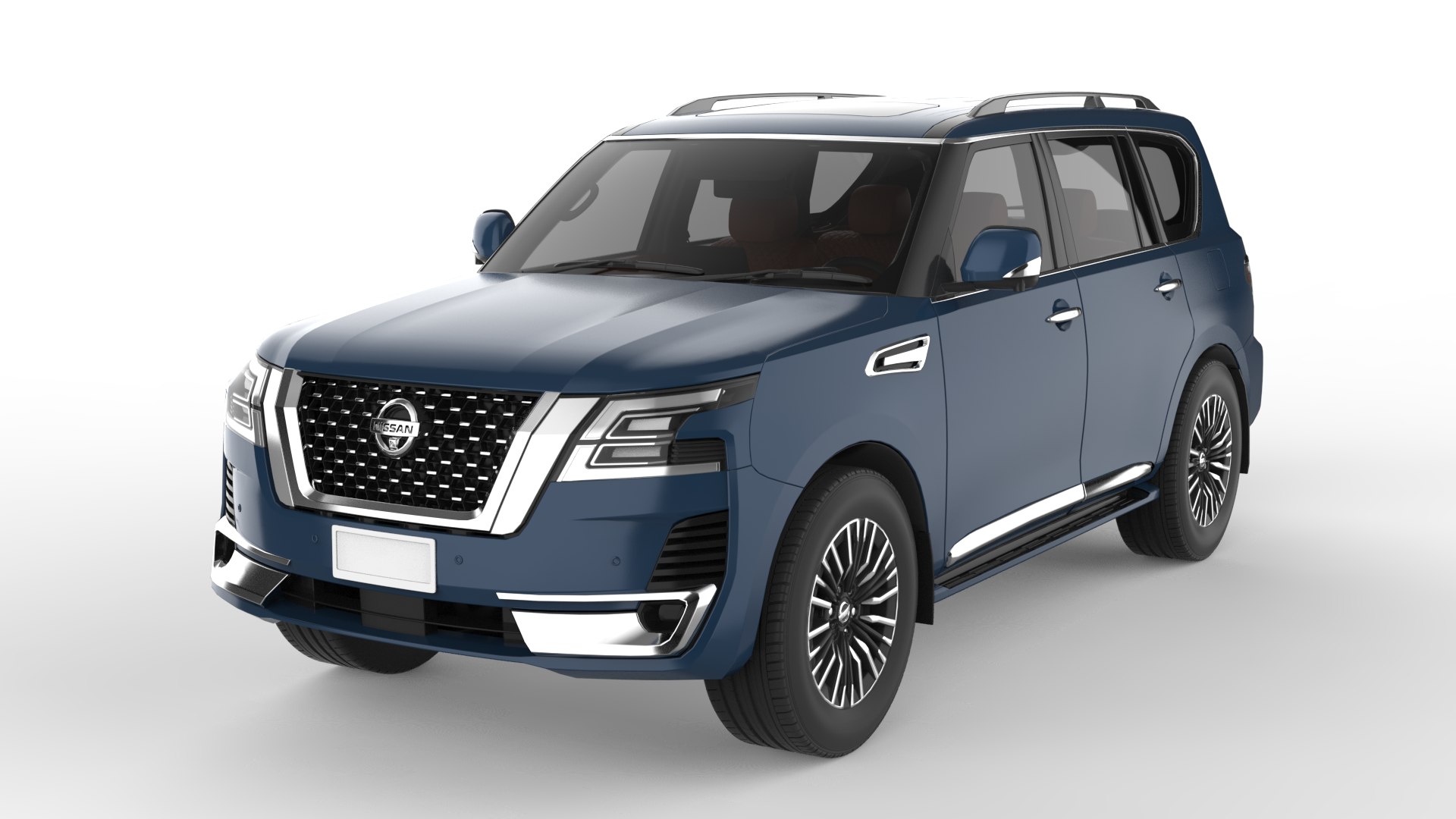 3D Model Nissan Patrol Dark Blue - TurboSquid 2197973