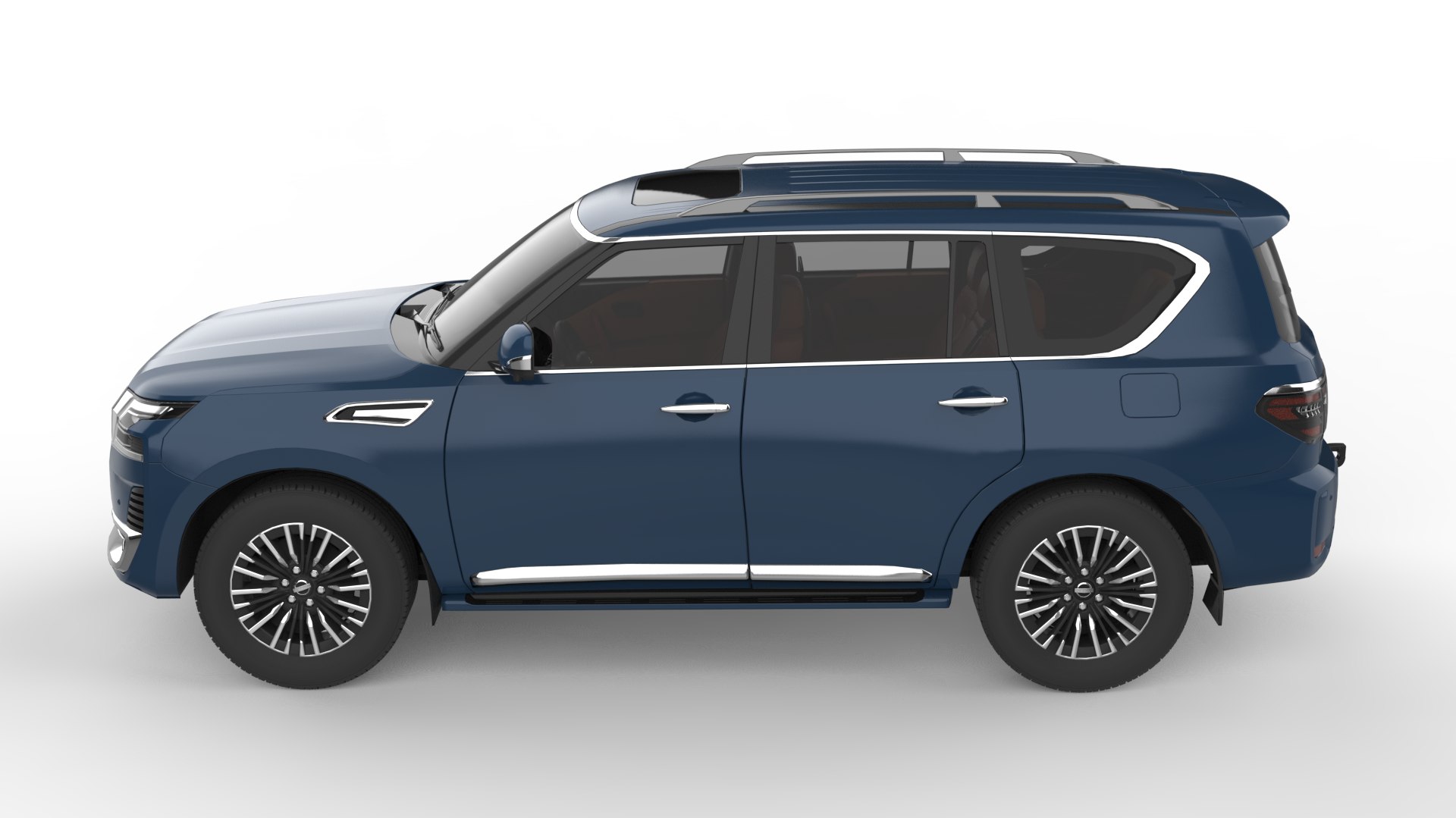 3D Model Nissan Patrol Dark Blue - TurboSquid 2197973