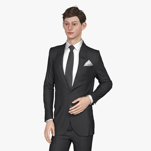 3D office guy cartoon tall model - TurboSquid 1305083