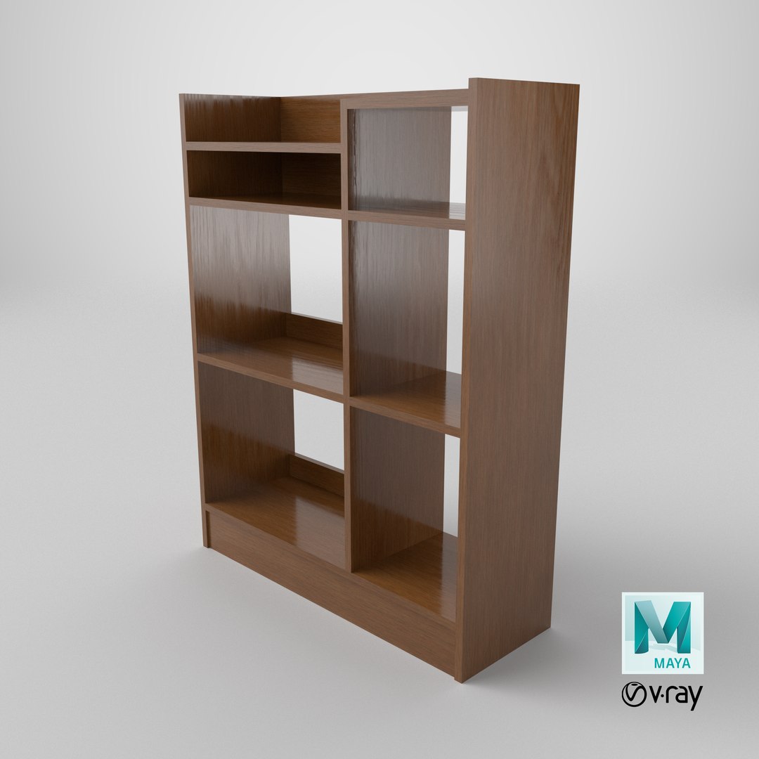 3D Bookcase N1 Model - TurboSquid 2416049
