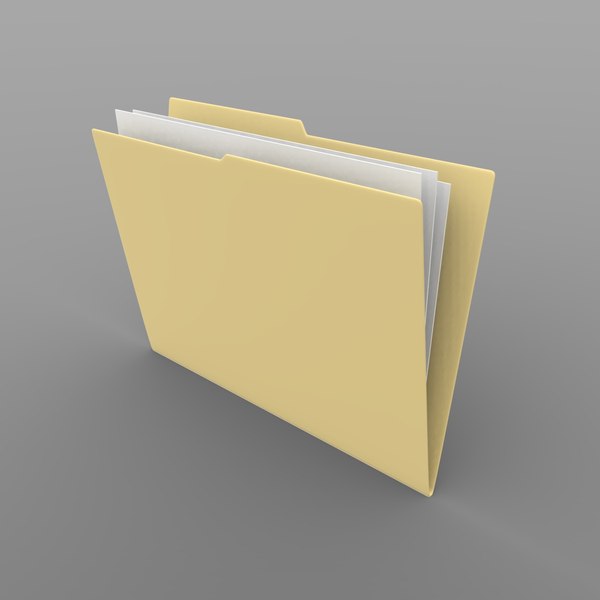 file folder 3d model