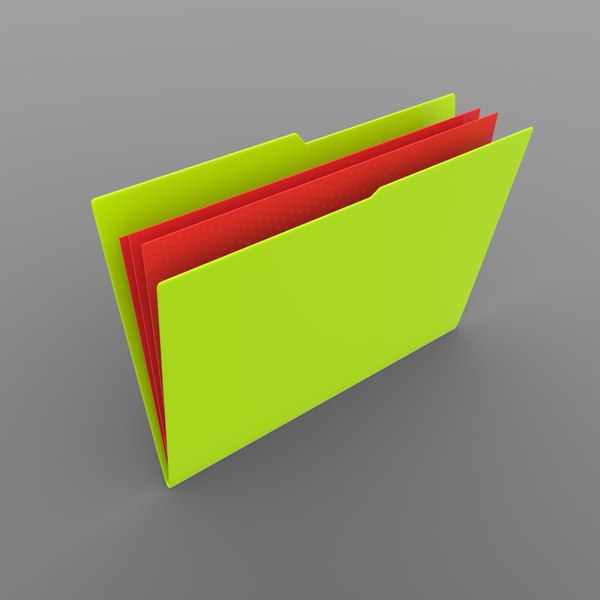 file folder 3d model