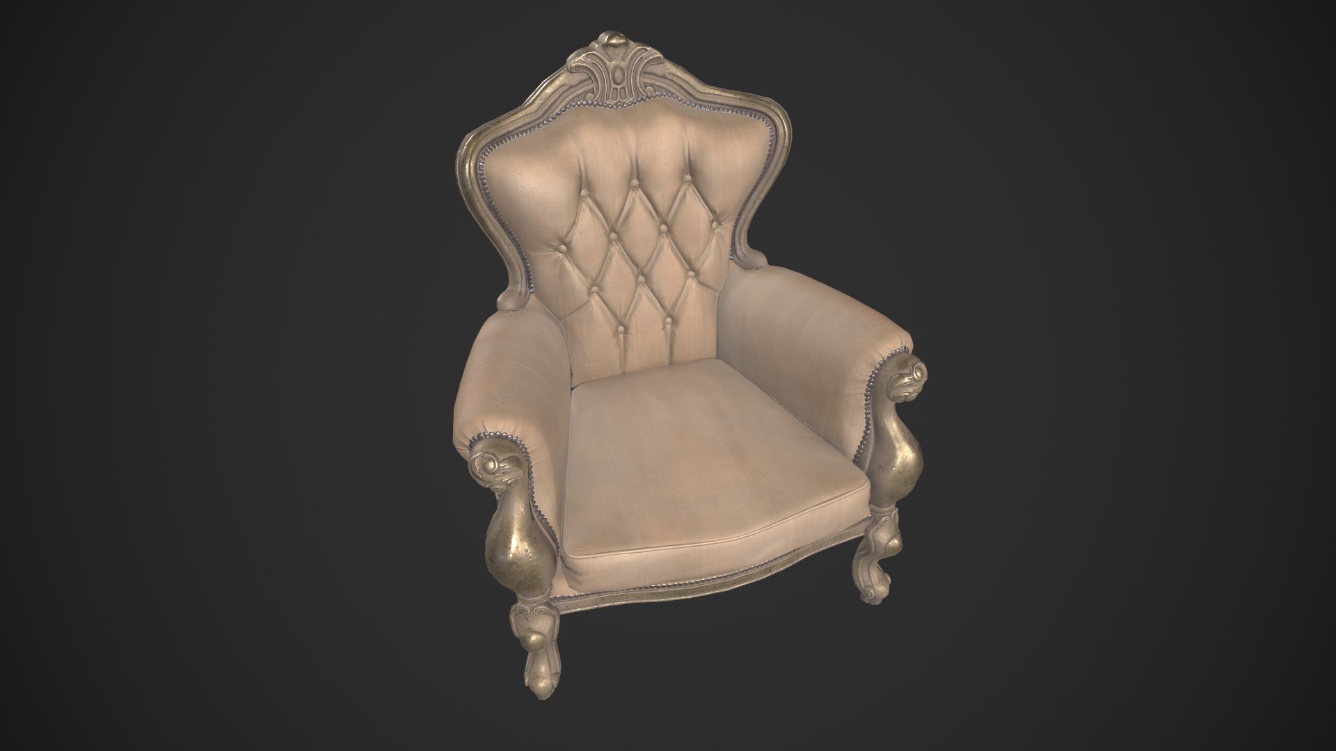 Baroque Armchair 3D Model - TurboSquid 1797324