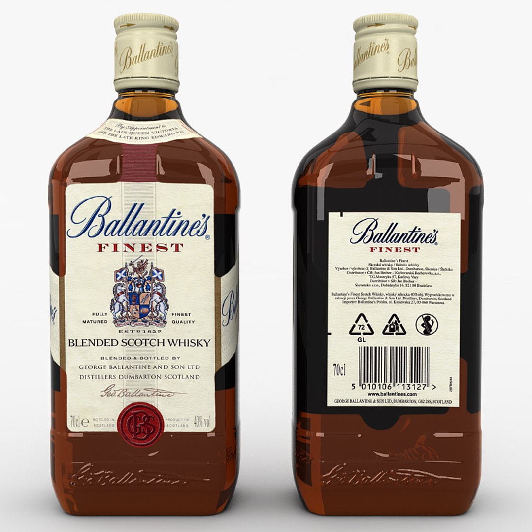3d Model Of Whisky Bottle