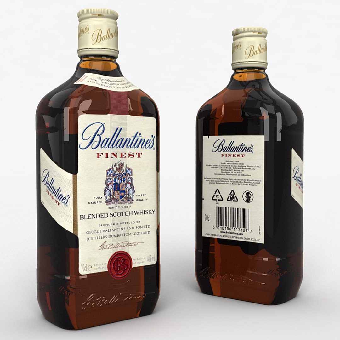 3d Model Of Whisky Bottle