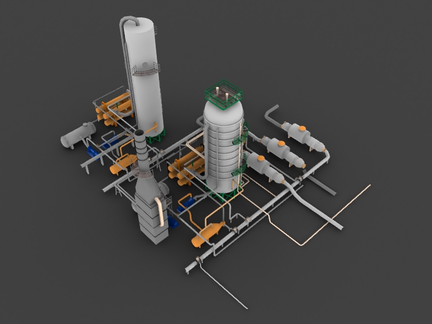 3d distillation unit model