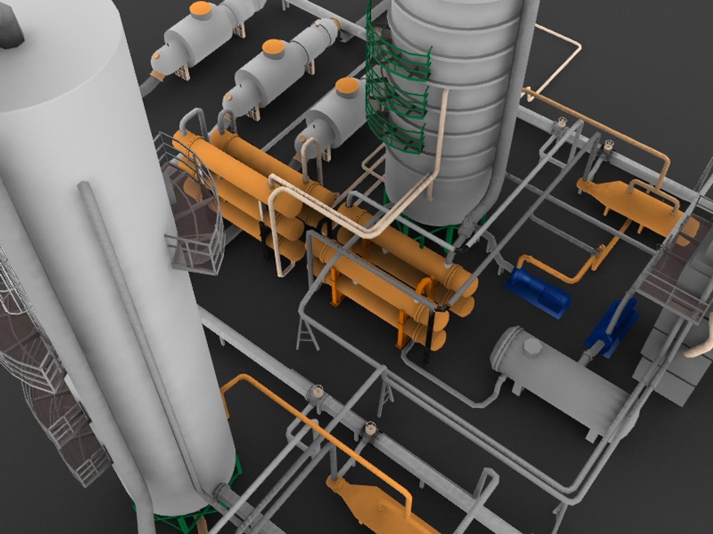 3d distillation unit model