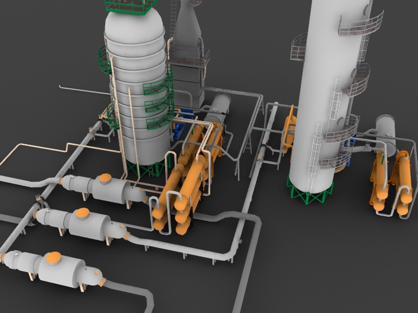 3d distillation unit model