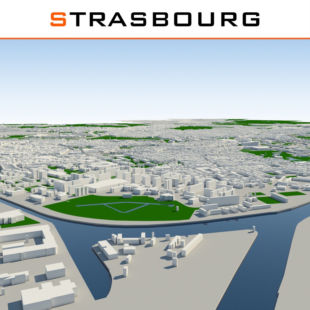 3d Strasbourg Cityscape Model