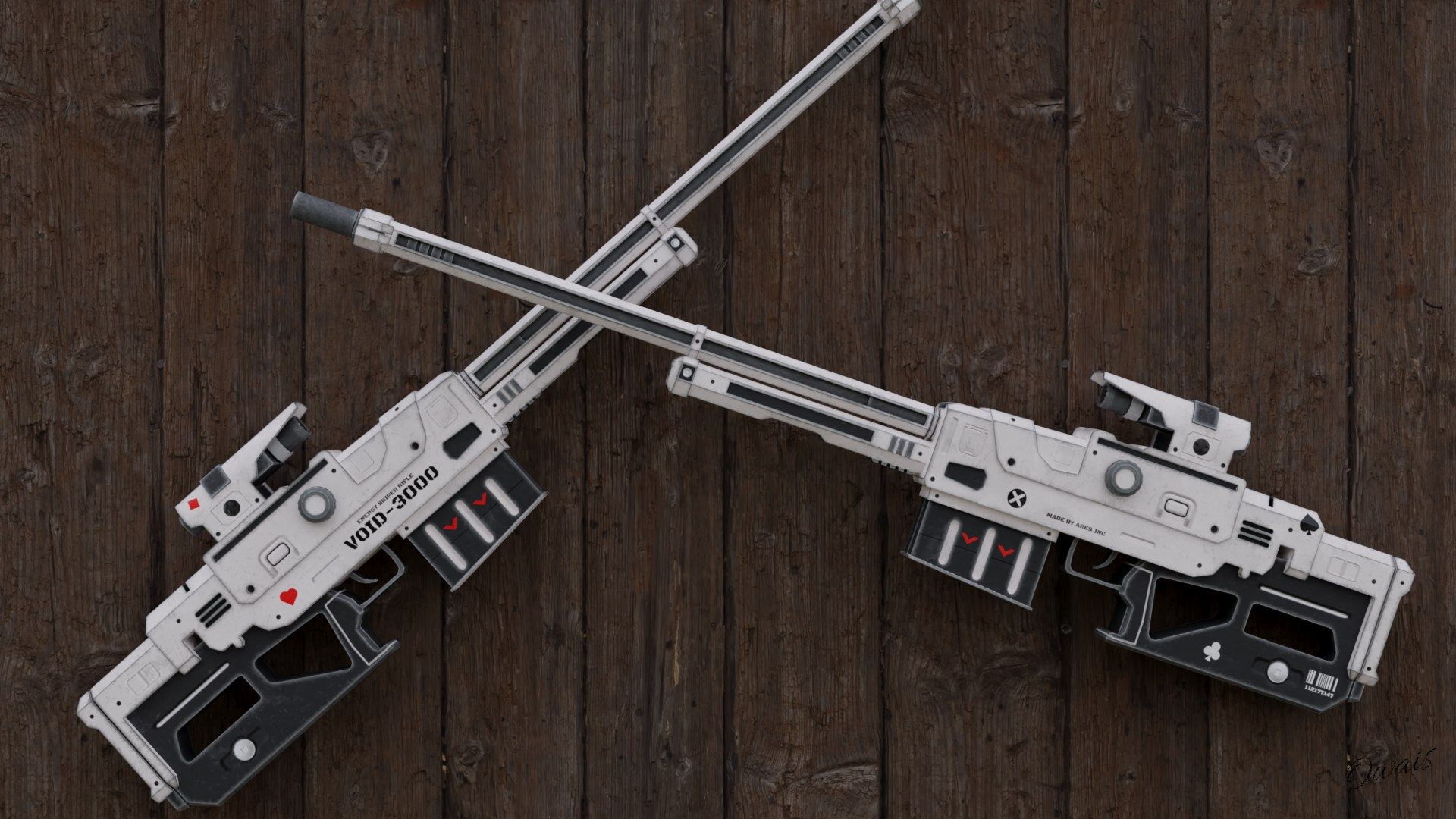 3D Stylized Sniper Rifle Weapon Model - TurboSquid 2283845