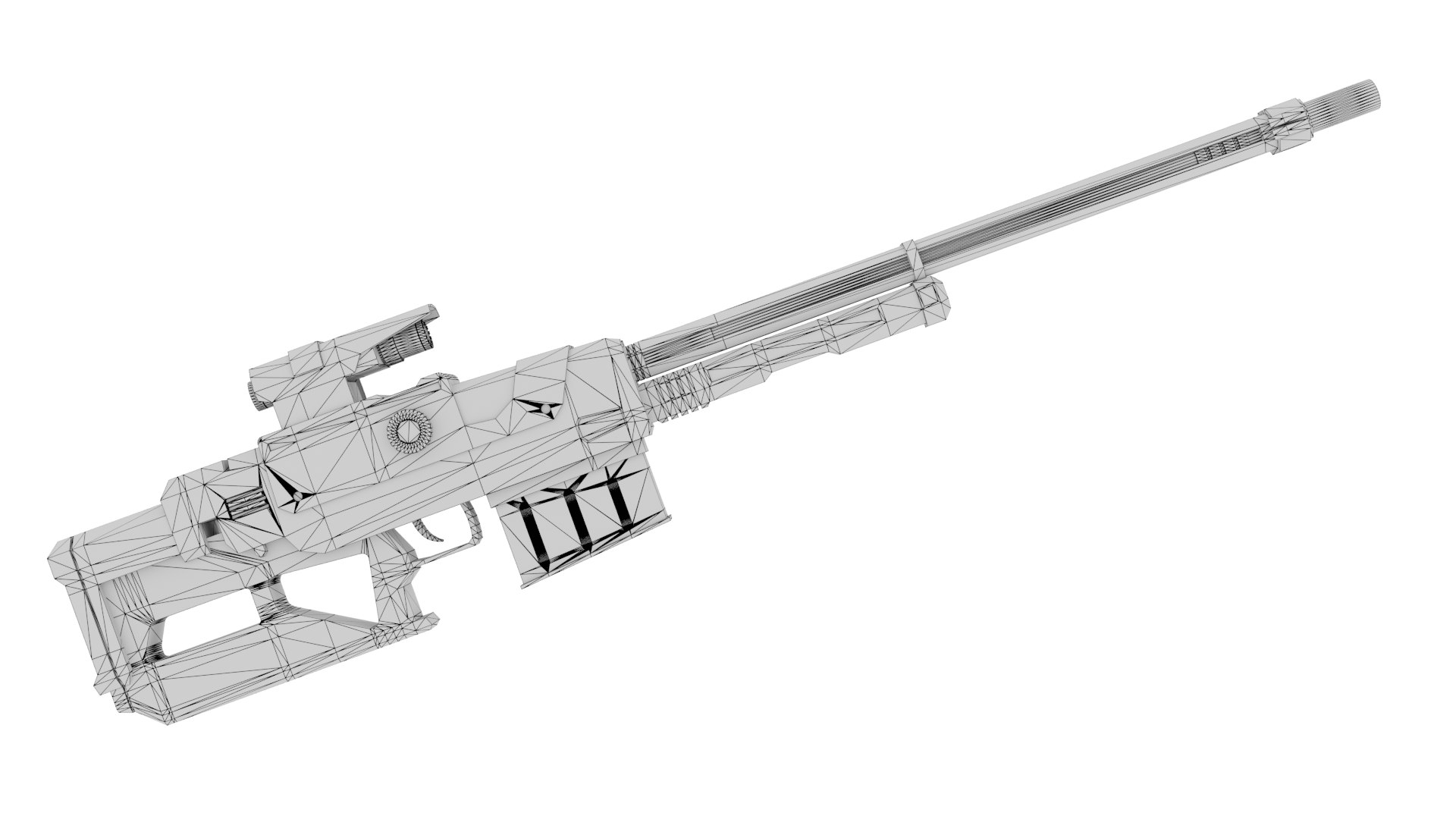 3D Stylized Sniper Rifle Weapon Model - TurboSquid 2283845