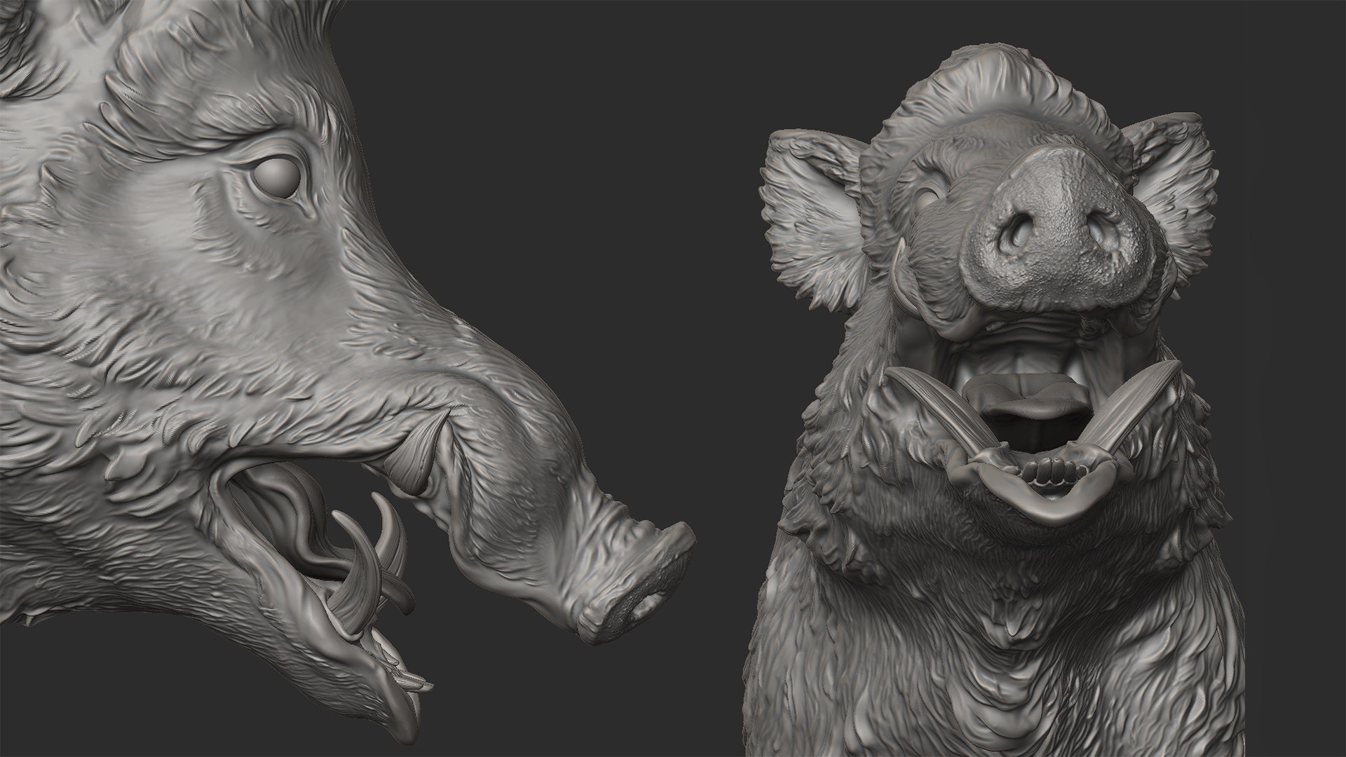 3D Boar - 3D Sculpting1 Model - TurboSquid 2317130