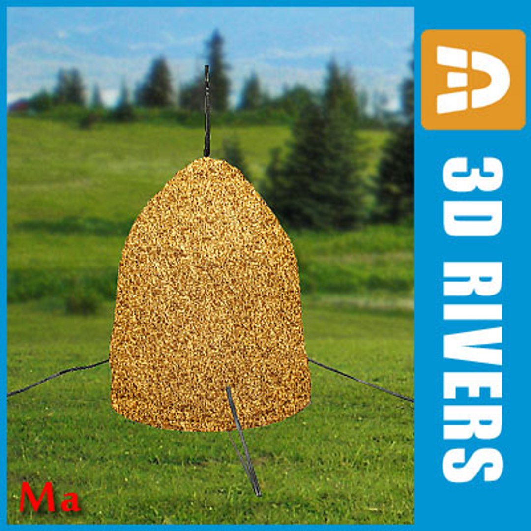 3d Model Stack Hay 01