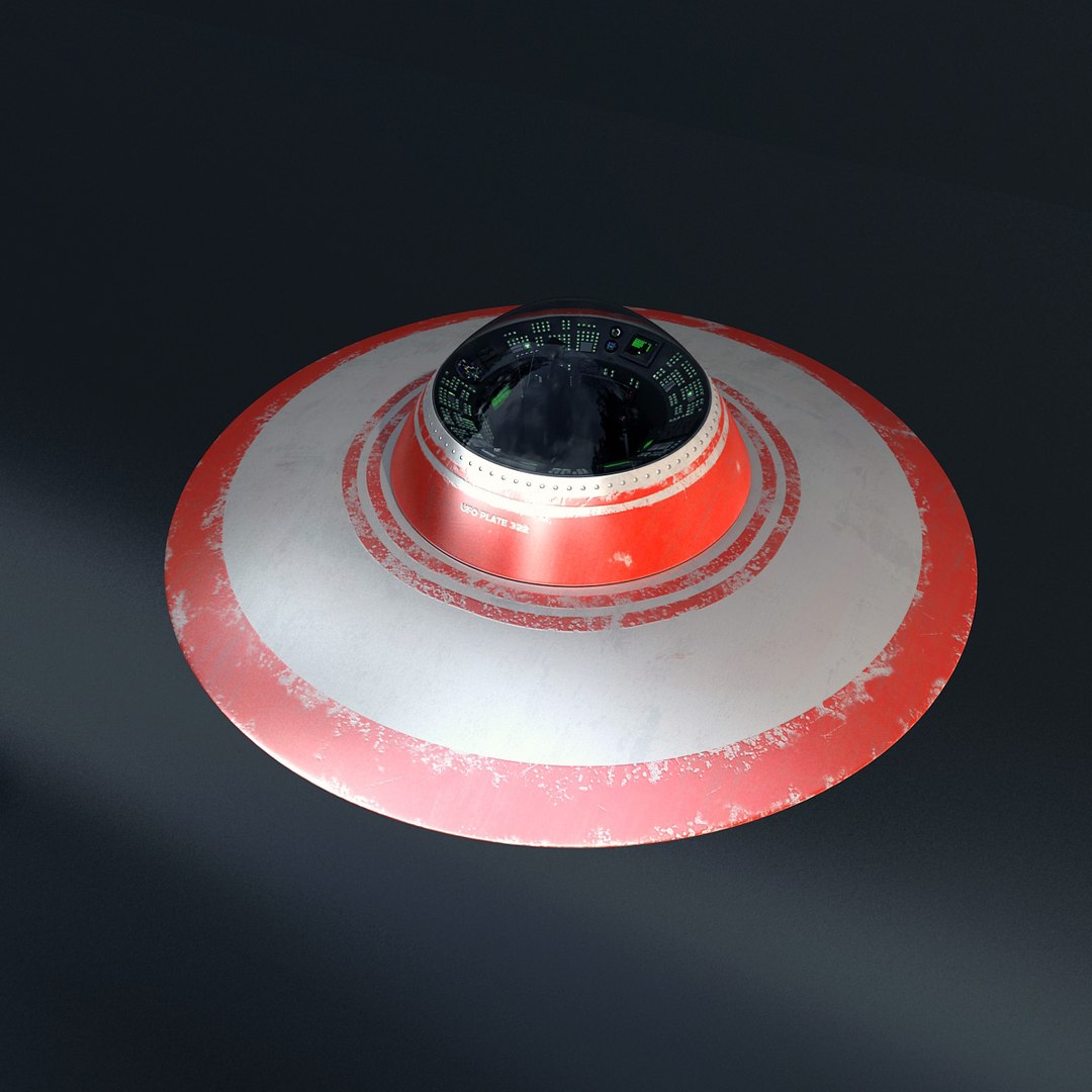 3d model retro ufo