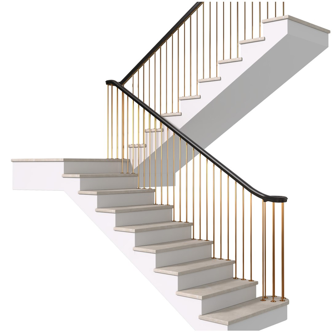 3D Modern Interior Stair 3D Model - TurboSquid 1909456