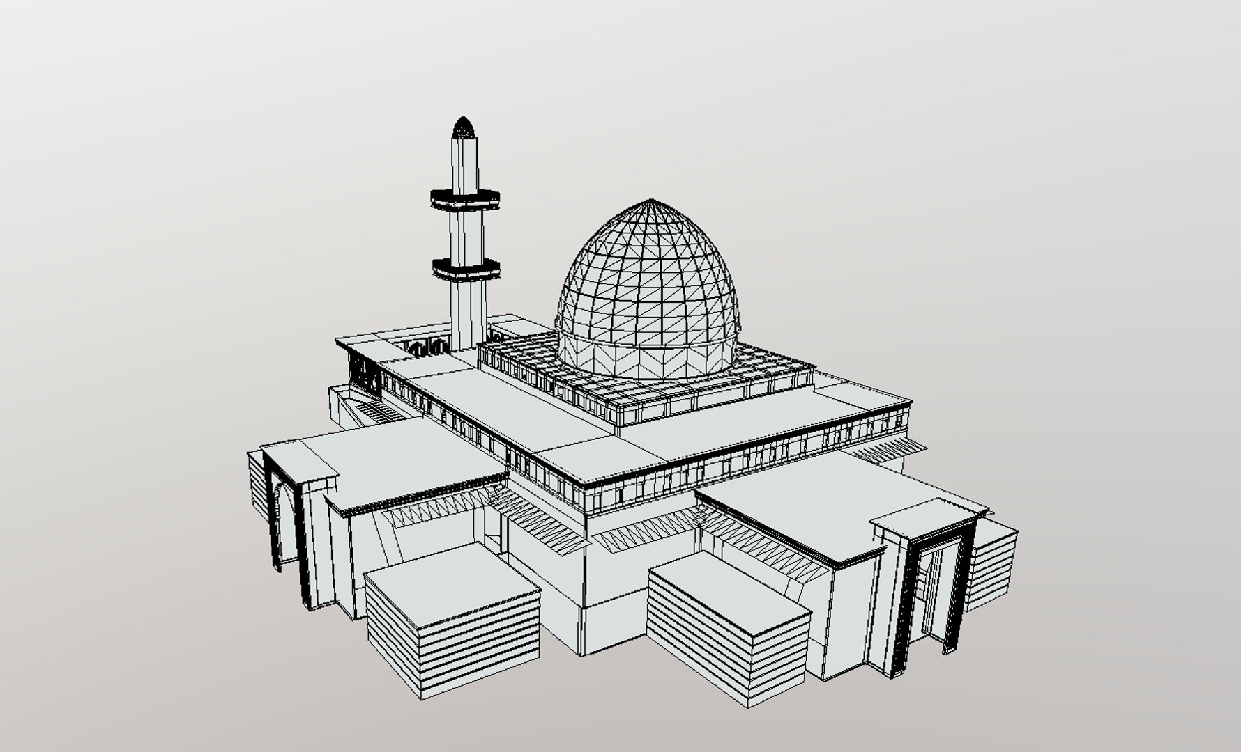 Mosque Architecture Building 3D - TurboSquid 1625696