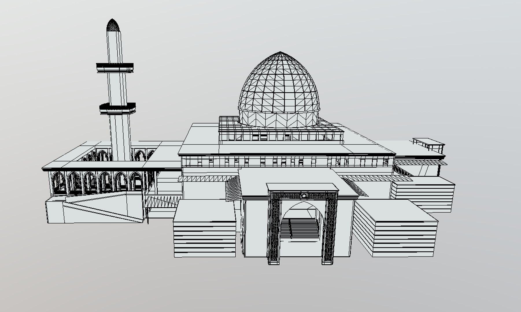 Mosque Architecture Building 3D - TurboSquid 1625696