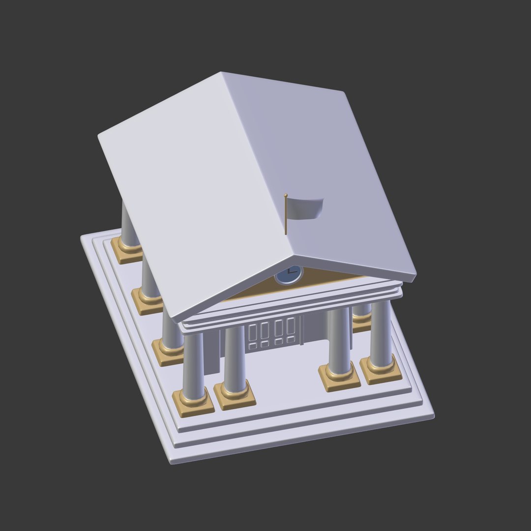 Cartoon Library 3D Model - TurboSquid 1420595