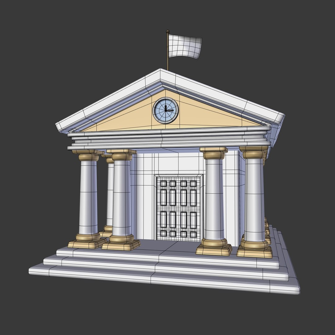 Cartoon Library 3D Model - TurboSquid 1420595