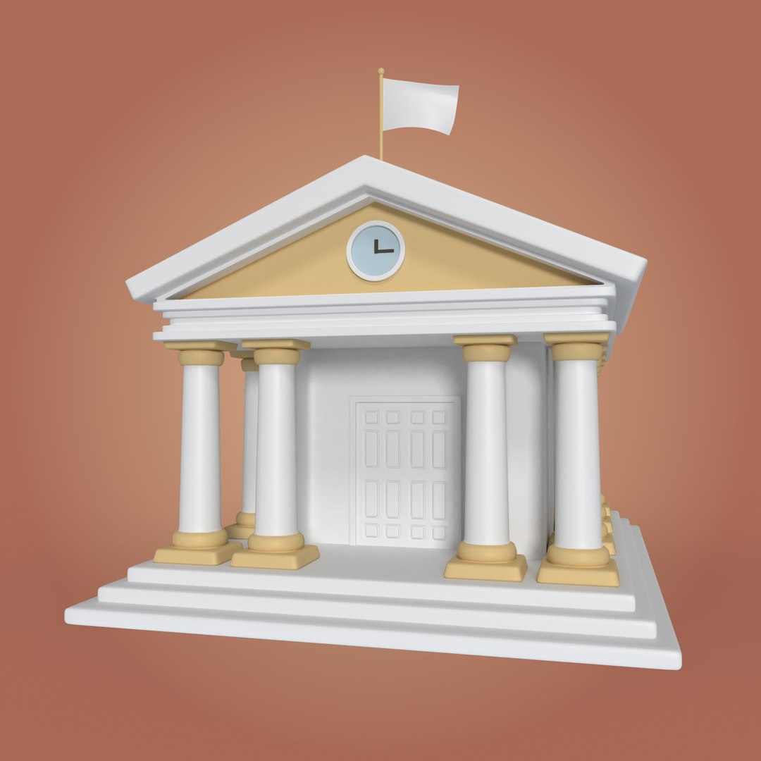 Cartoon Library 3D Model - TurboSquid 1420595